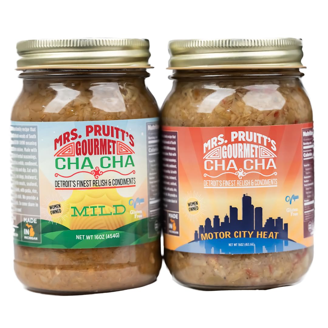 Mrs. Pruitt's Gourmet CHA CHA Mild and Mrs. Pruitt's Gourmet CHA CHA M ...