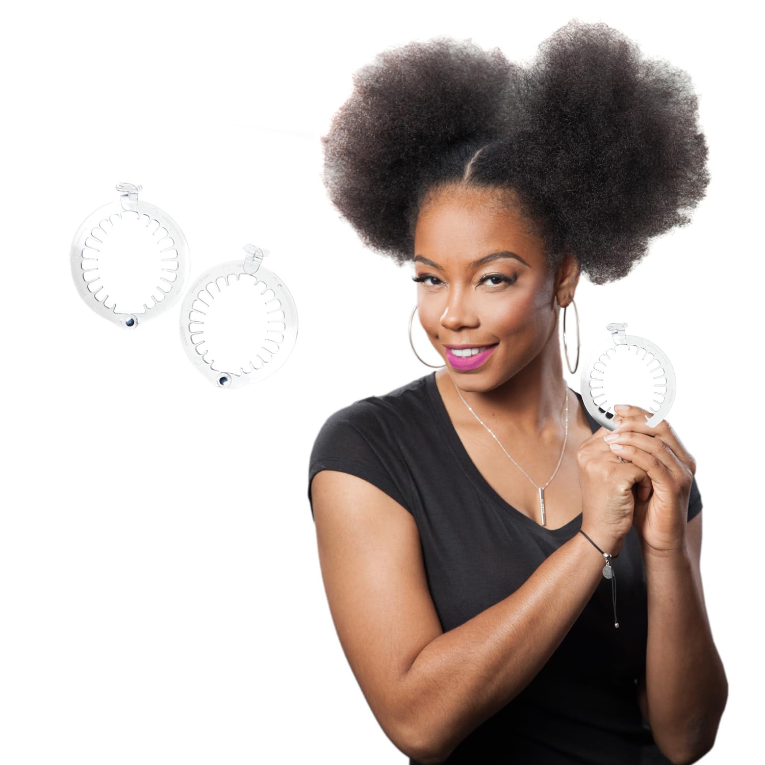 PuffCuff Junior 3" Hair Clamp, For All Natural Curly, Thick, Kinky, Te ...