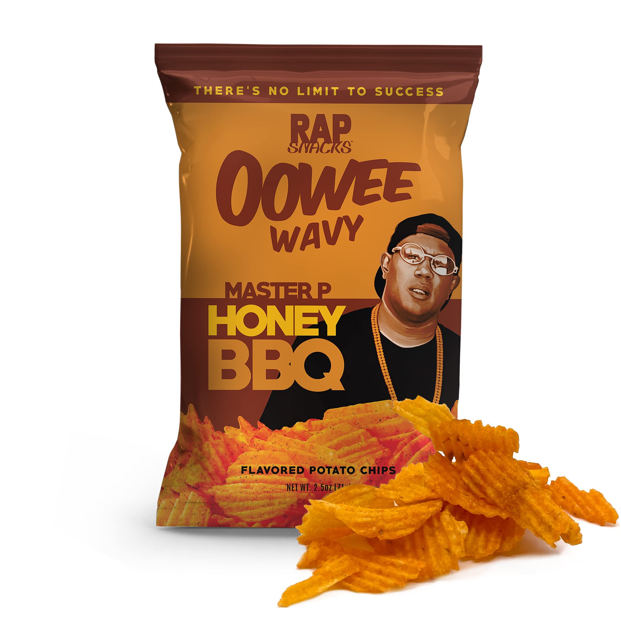 Rap Snacks Master P Honey BBQ Wavy Potato Chips 2.5 Oz Bags-Pack of 6 ...