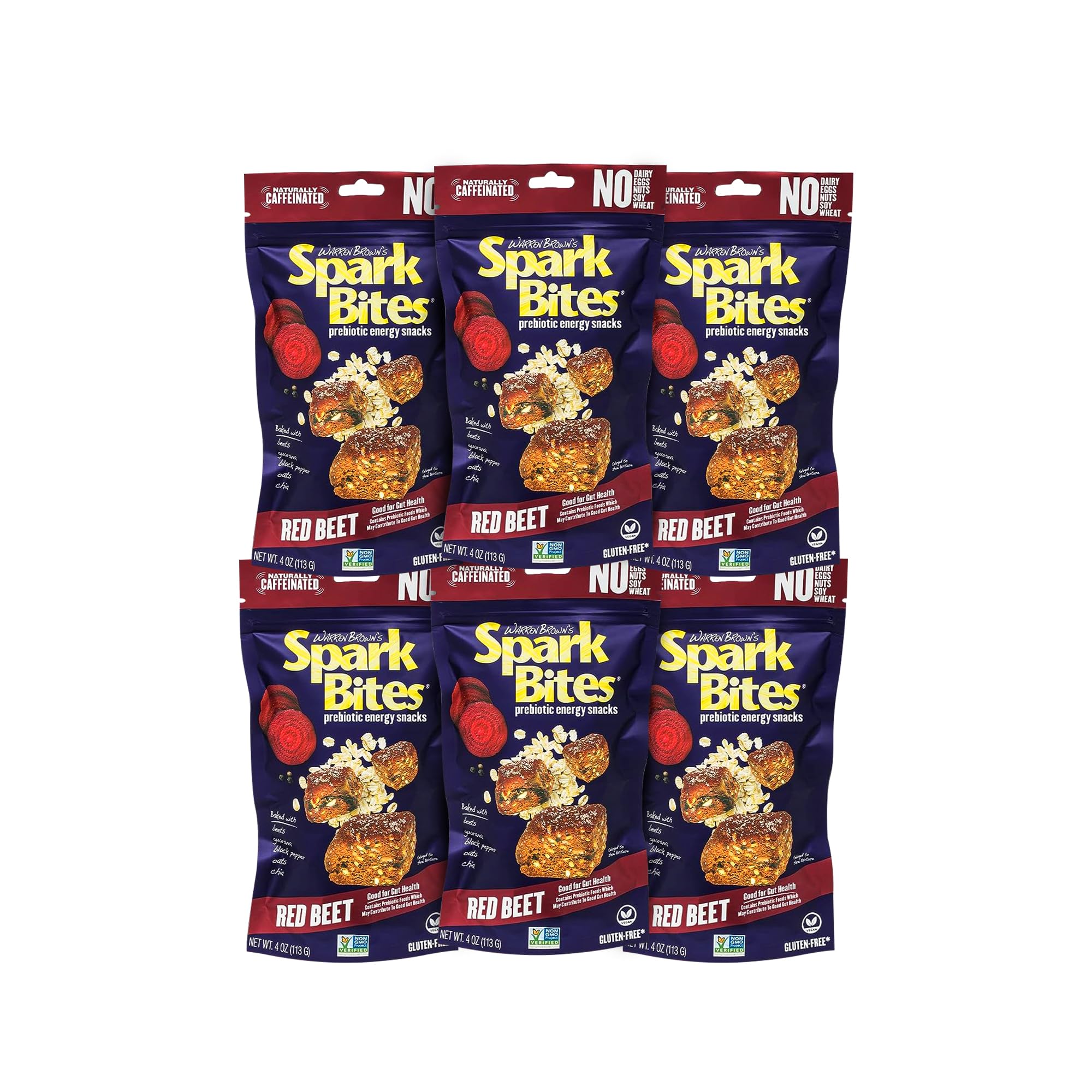 SPARK BITES - Red Beet (Pack of 6) Allergen Free Vegan Healthy Energy ...